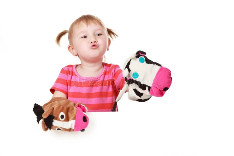 Little Girl Playing Theater Stock Photo - Image of play, happy: 14476378