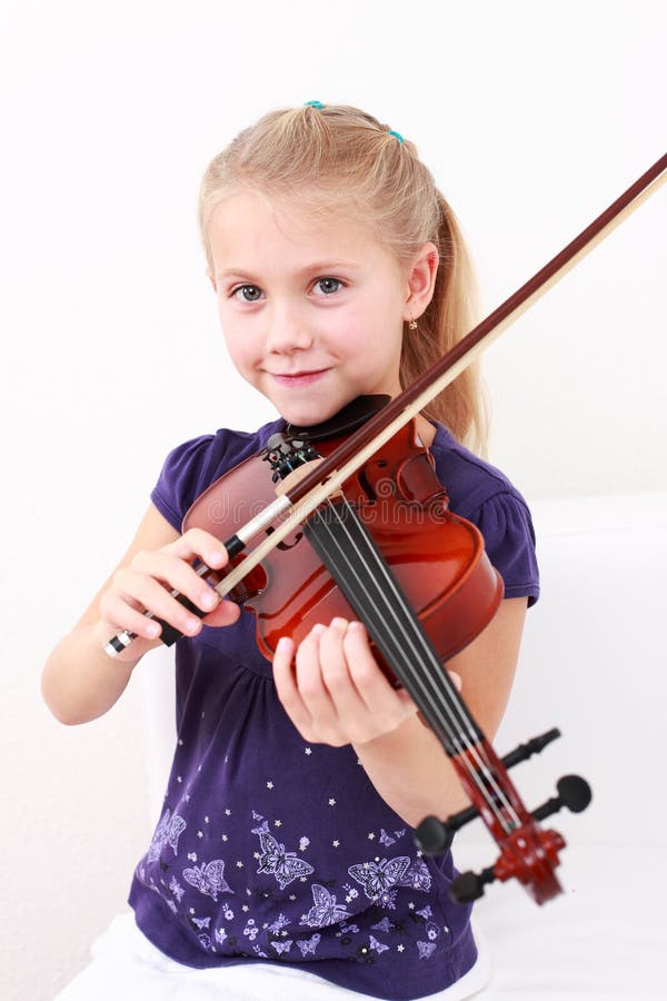 Little Girl Playing Violin