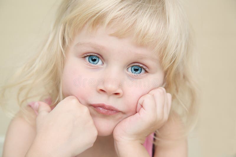 Little girl portrait stock image. Image of little, people - 12724125