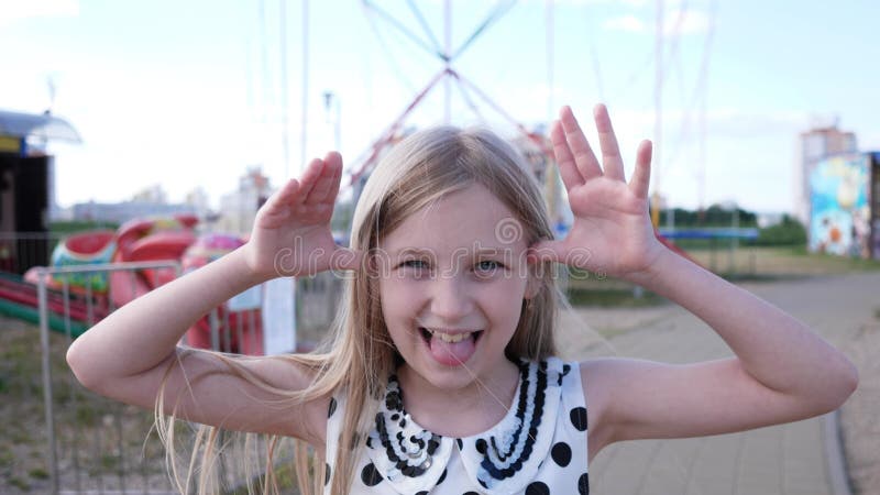 Little Girl Child Jumping on the Springboard Stock Video - Video of ...