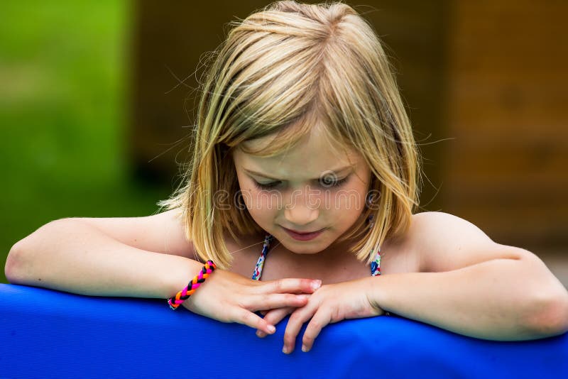 Little girl portrait stock image. Image of nature, park - 42460579