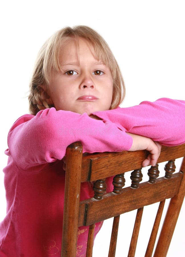 Little girl pouting stock image. Image of sits, displeased - 2731919