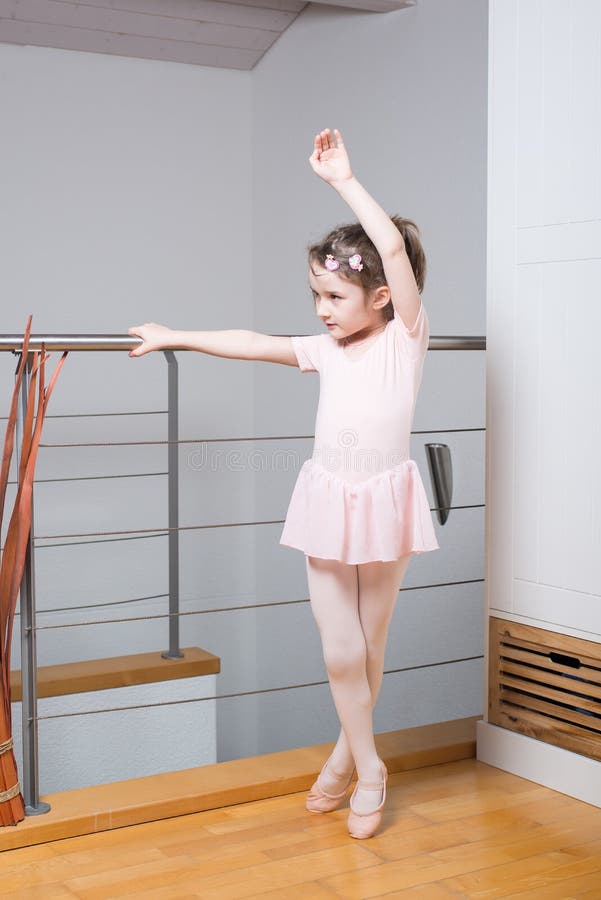 Little Girl Practicing Ballet Stock Image - Image of master ...
