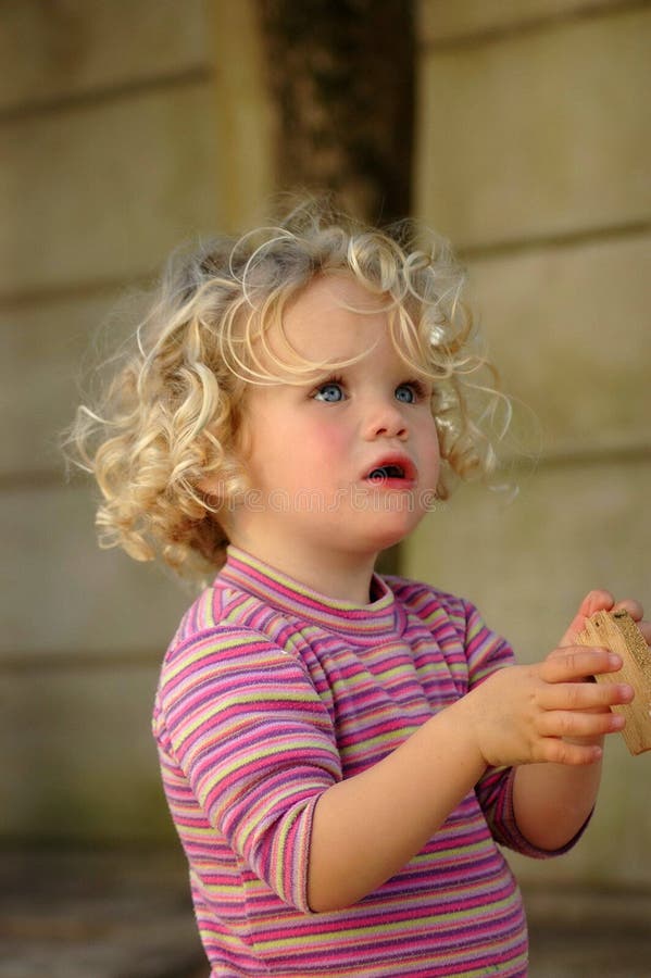 Little girl questioning stock photo. Image of children - 6133032