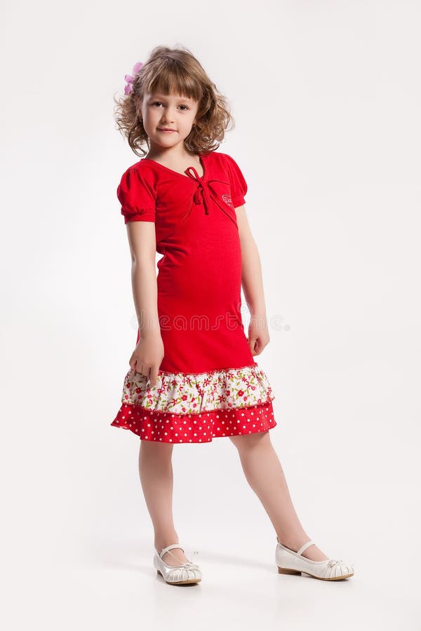 Little Girl In A Red Dress Stock Photography - Image: 14522332