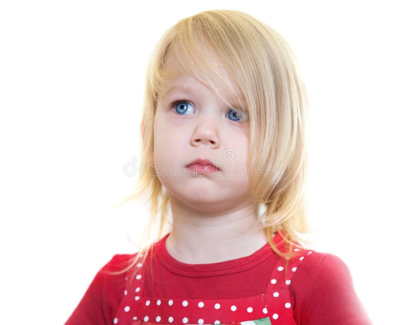 Little girl in red dress stock photo. Image of blue, eyes - 6656772