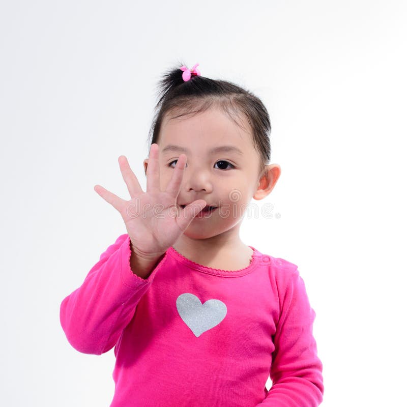 Little Girl And Right Hand. Picture Image: 23594258