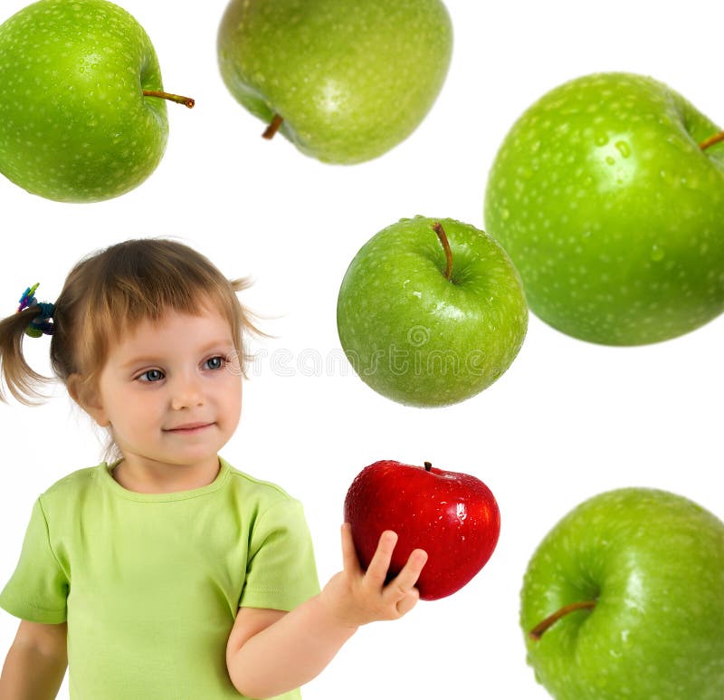 Ripe Red Apple Isolated on White Stock Image - Image of apple, mixed ...