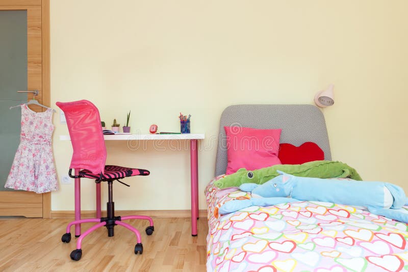 Little girl room stock image. Image of home, indoor, room - 44717705