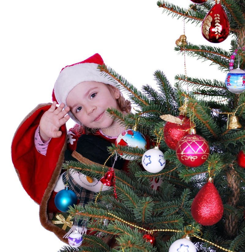 Little girl Santa Claus stock photo. Image of daughter - 21259034