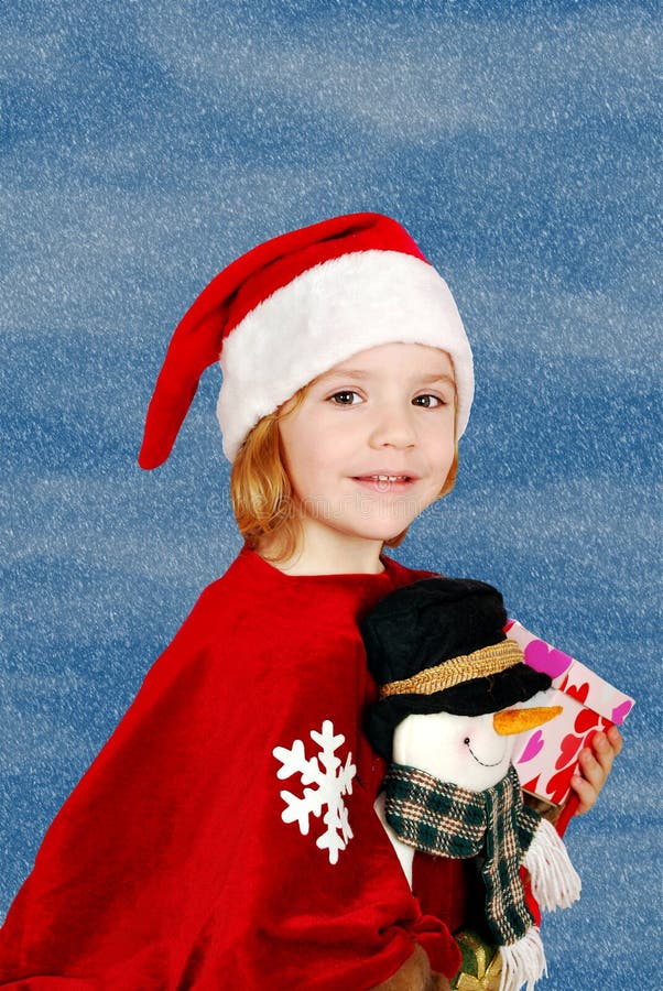 Little girl Santa Claus stock photo. Image of holiday - 21363162