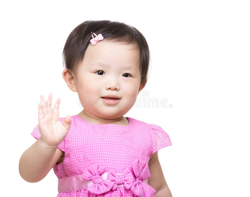 Little girl say hi stock photo. Image of eyes, joyful - 38263182