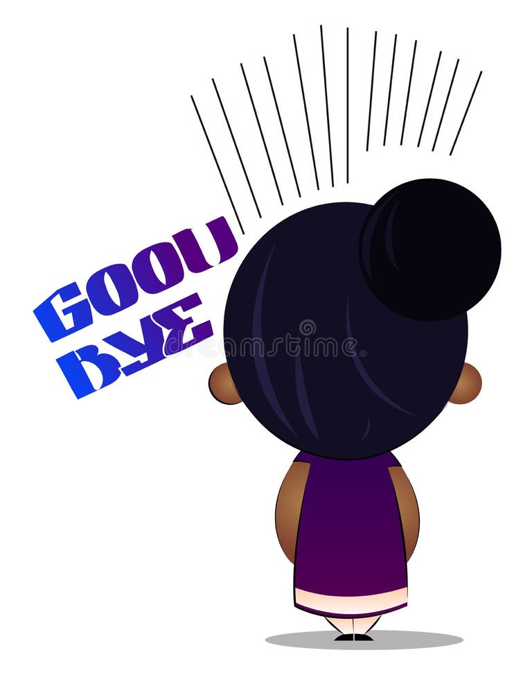 Cartoon Cute Girl Saying Bye Stock Illustrations 84 Cartoon Cute Girl Saying Bye Stock