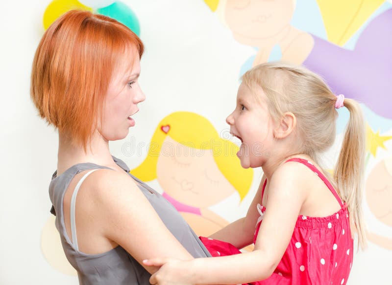 Child Shouting at Her Mother Stock Photo - Image of preschooler ...