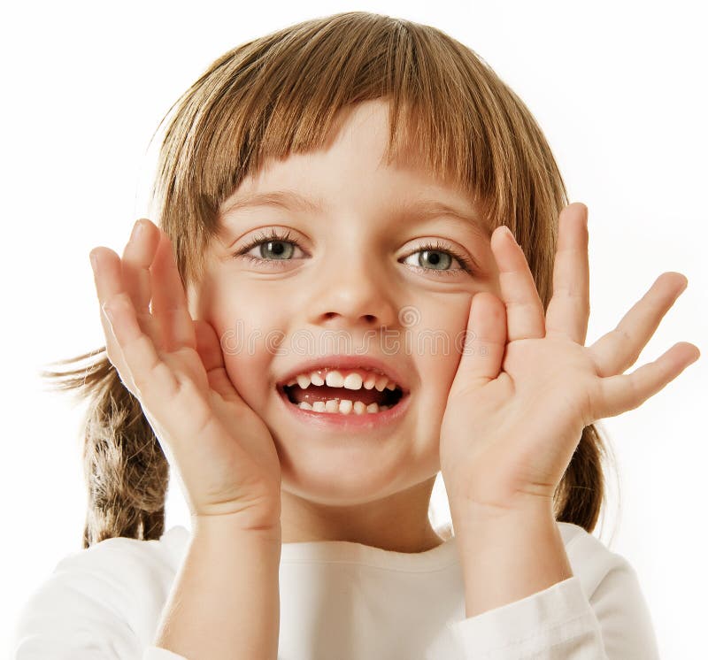 Little girl shouting stock photo. Image of emotion, child - 10133004