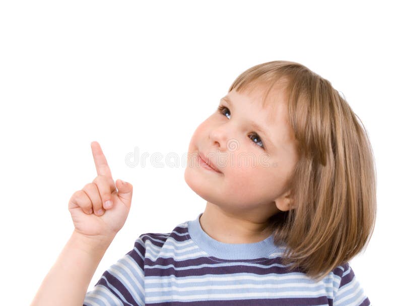 Little girl shows finger stock photo. Image of innocent - 9280094