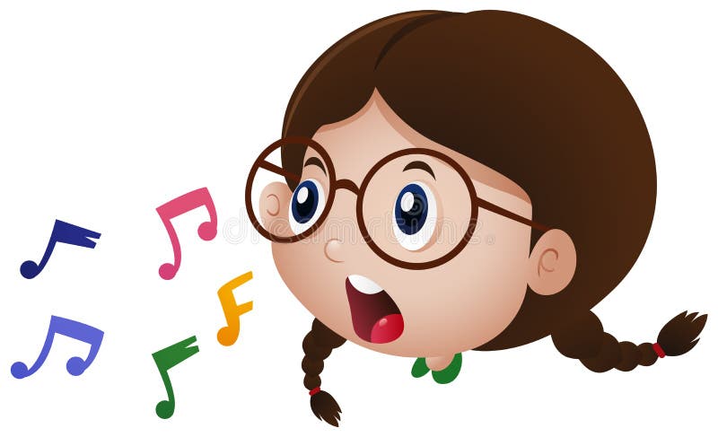 Cartoon Music Notes Singing