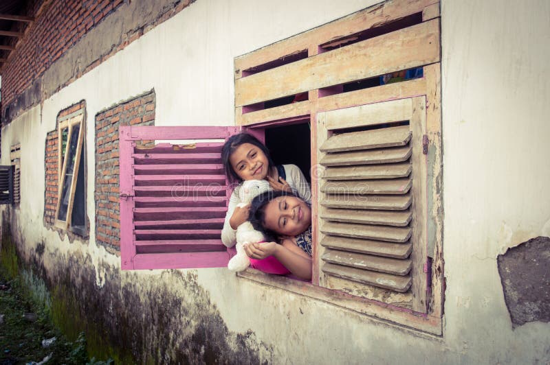 Littlegirl Kissing Window Stock Photos - Free & Royalty-Free Stock ...