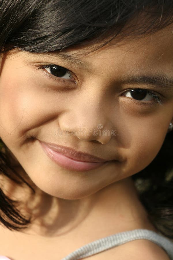 Little Girl with Smiling Face Stock Photo - Image of girl, sweet: 7238776