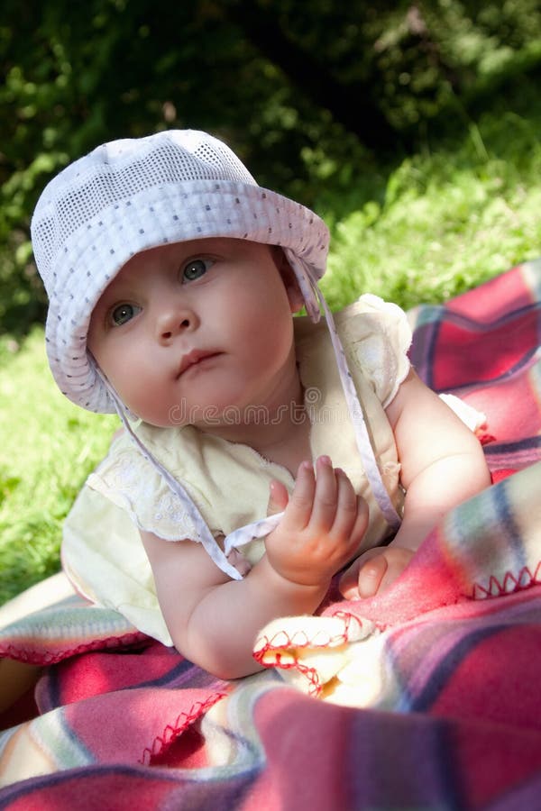 Little Girl, Solar Summer Day Stock Photo - Image of child, straw: 10210808