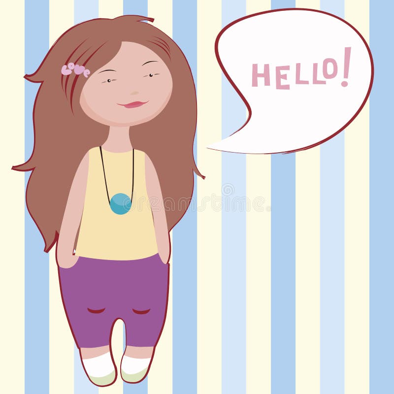Hello Girl Stock Illustrations – 10,796 Hello Girl Stock Illustrations ...