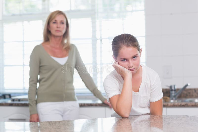 Argument Between Mother And Daughter Stock Image Image Of Blaming