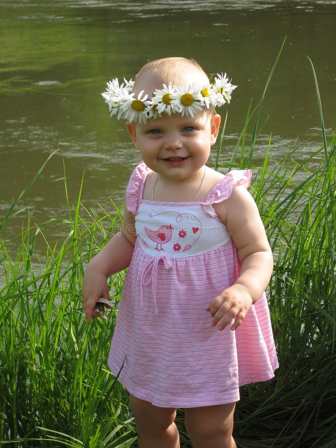 Little girl at summer stock image. Image of leisure, eyes - 5698451