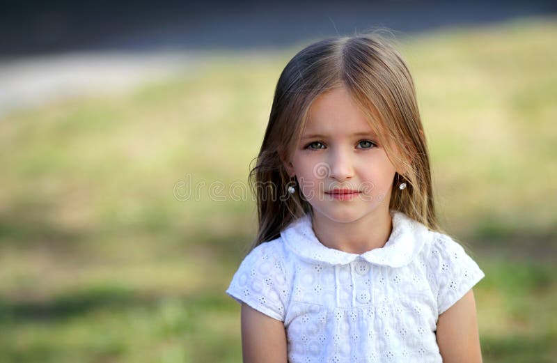 Little girl in summer stock photo. Image of lawn, itchy - 86122618