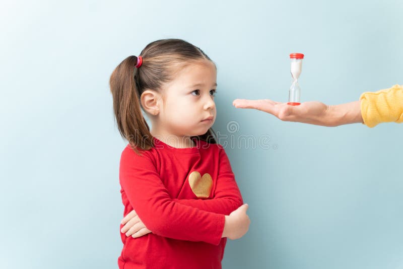 Little girl in timeout stock image. Image of cute, studio - 176498109