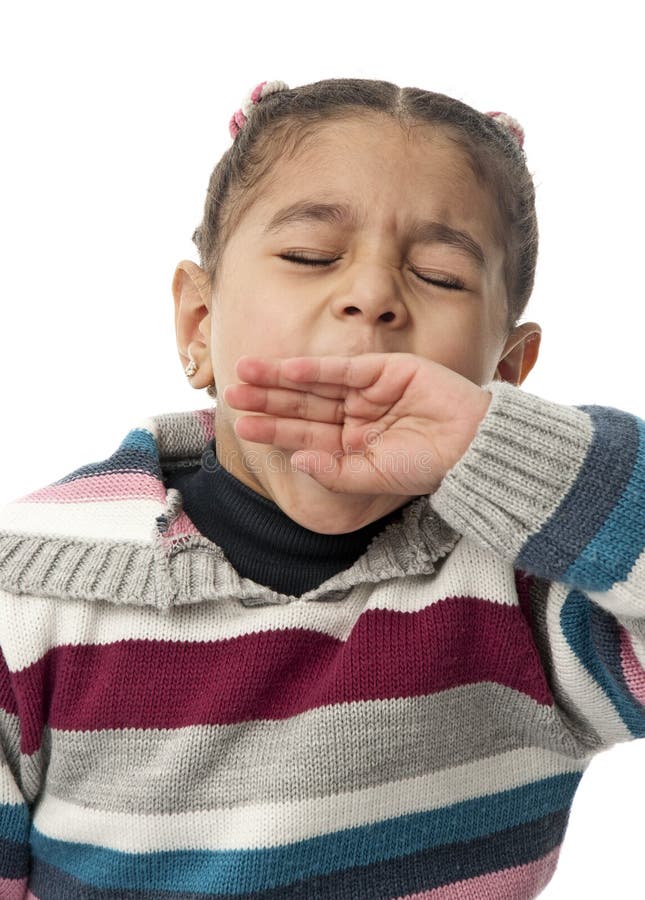 Little Girl Tired stock image. Image of hand, female - 23027409