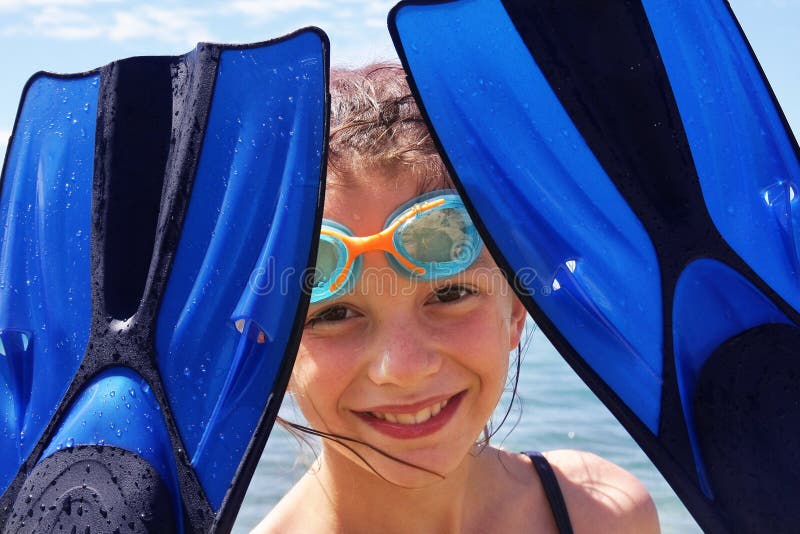 Little girl on vacation stock image. Image of leisure - 92533067