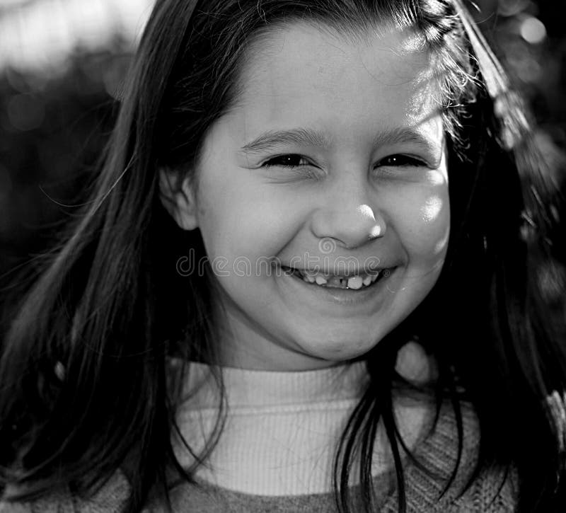 Little Girl with Very Happy Expression Stock Image - Image of beauty ...