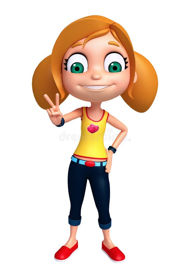 Render Little Girl Victory Pose Stock Illustrations – 65 Render Little ...