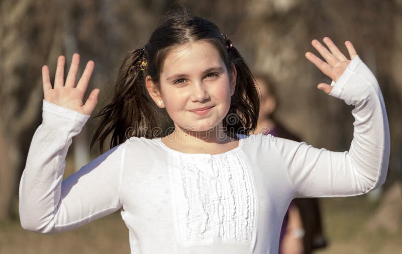 599 Little Girl Waving Park Stock Photos - Free & Royalty-Free Stock ...