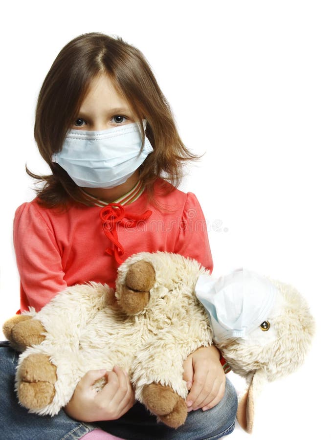 Little Girl Wearing a Protective Mask Stock Image - Image of dust, cute ...