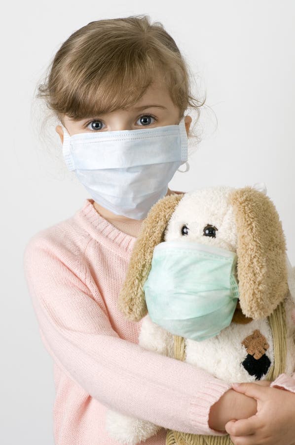 Little Girl Wearing a Protective Mask Stock Image - Image of ...