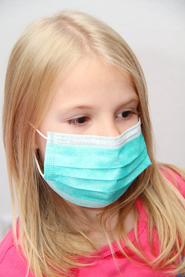 Little Girl Wearing a Protective Mask Stock Photo - Image of person ...