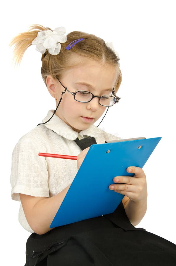 Little girl writing stock image. Image of pencils, creative - 26272223