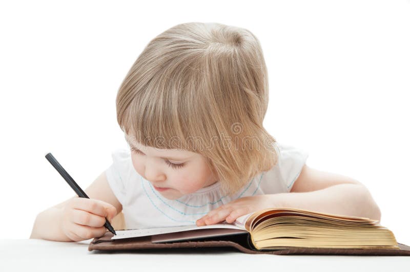 188 Beautiful Little Baby Girl Writing Letter Photos - Free & Royalty ...
