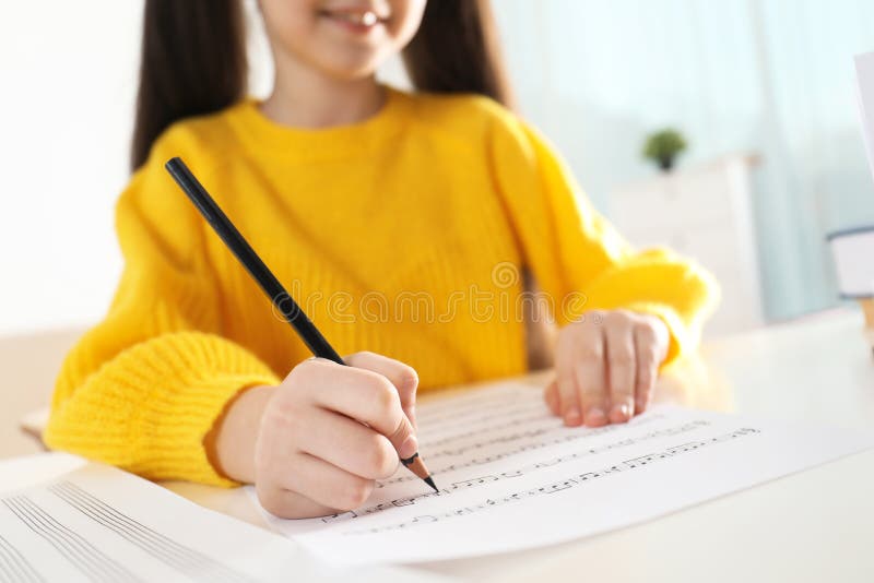 669 Child Music Writing Stock Photos - Free & Royalty-Free Stock Photos ...
