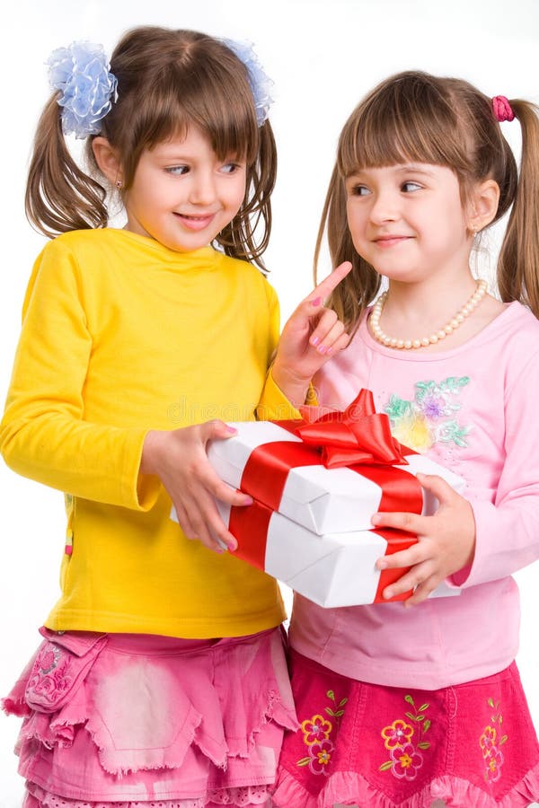 8+ Little girls holding gift boxes Free Stock Photos - StockFreeImages