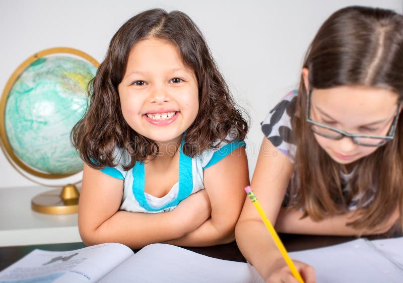 Little girls homework stock image. Image of smart, concept - 60079801