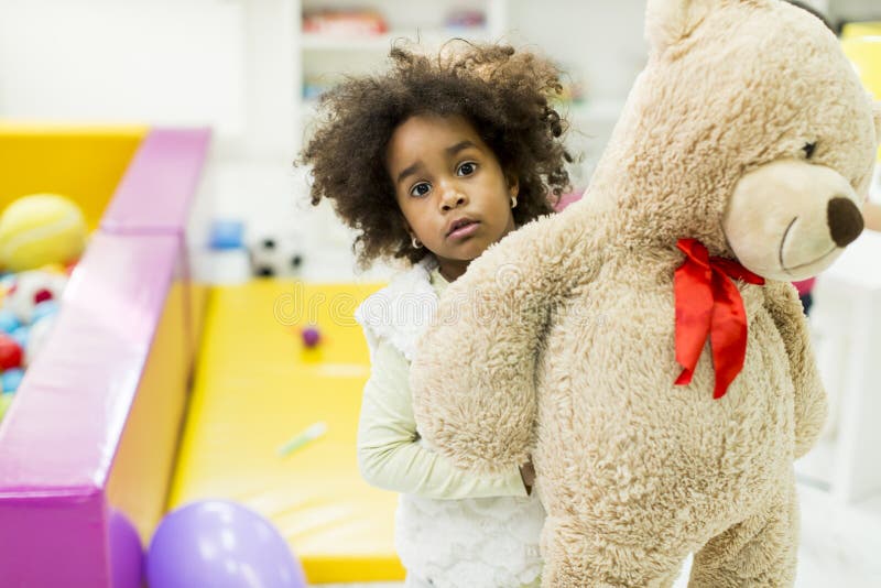 Little Girls in the Kindergarten Stock Image - Image of room, knowledge ...
