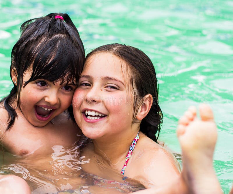 Little girls portrait stock photo. Image of beauty, pool - 42460554