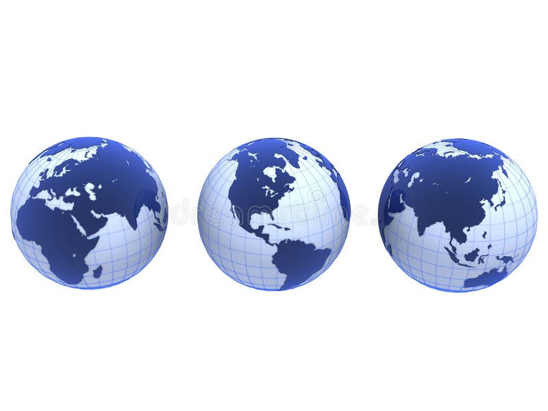 Little globes stock illustration. Illustration of cyan - 5215574