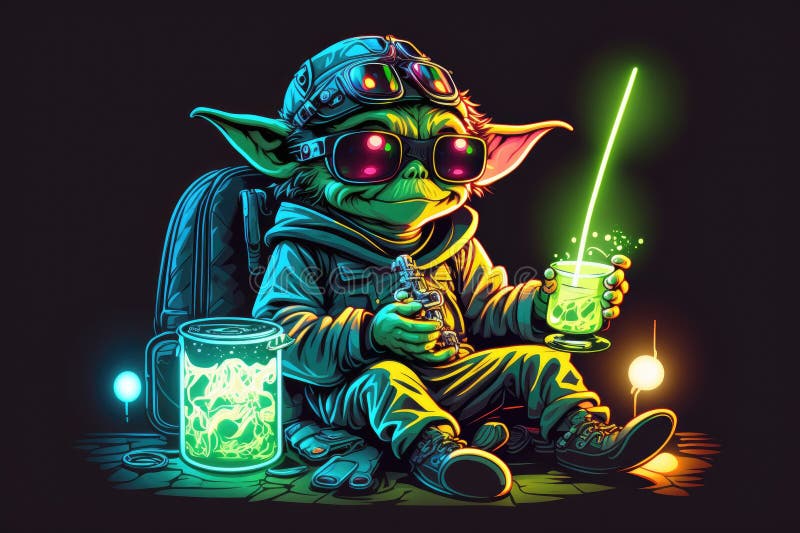 Little goblin playing game stock illustration. Illustration of goblin ...