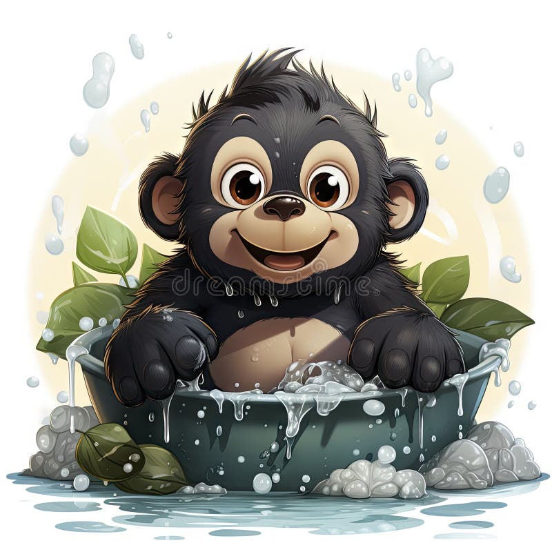 Gorilla Bathing Stock Illustrations – 64 Gorilla Bathing Stock ...