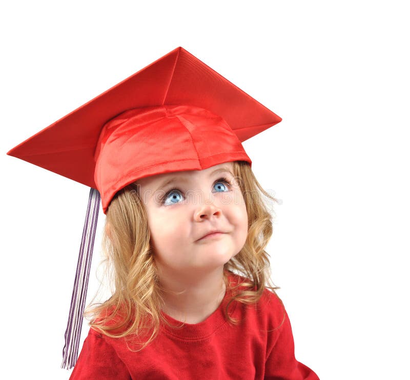 Little Graduate School Baby on White Stock Photo - Image of advancement ...