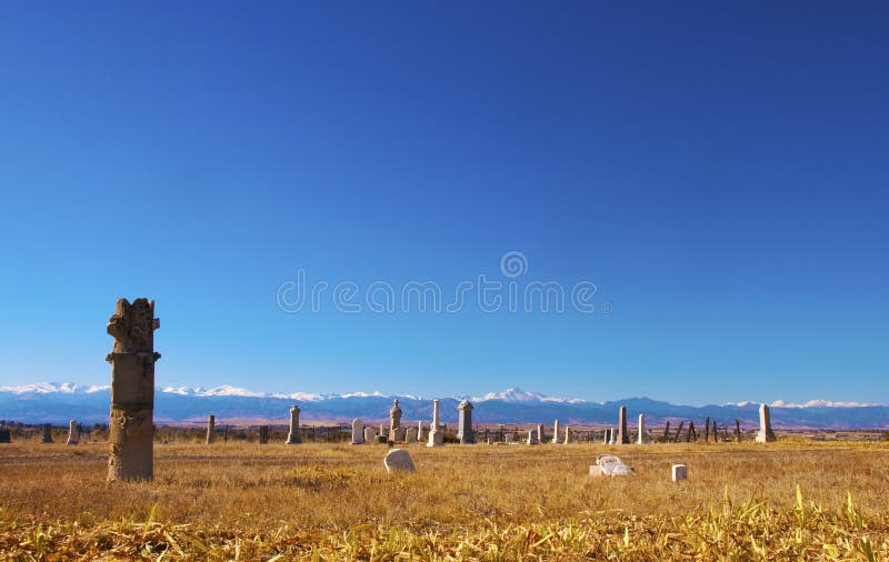Little Graveyard on a Hill stock image. Image of grass - 11637869