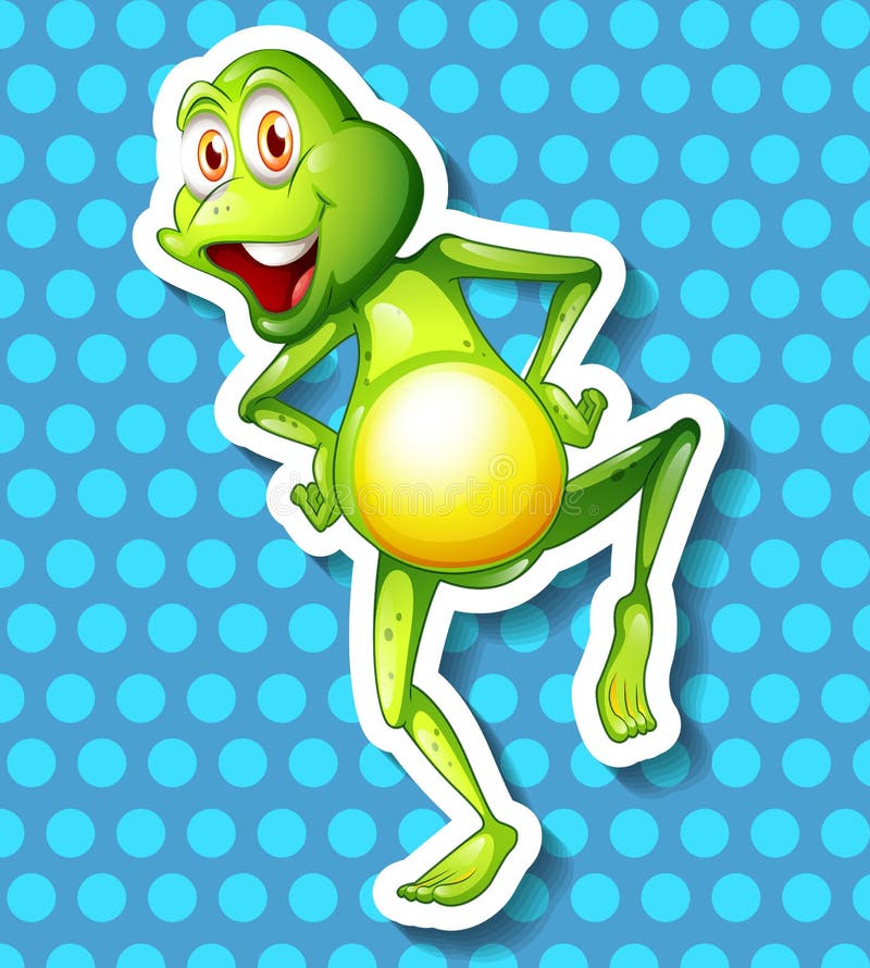 Happy dancing frog stock vector. Illustration of cheer - 5230927